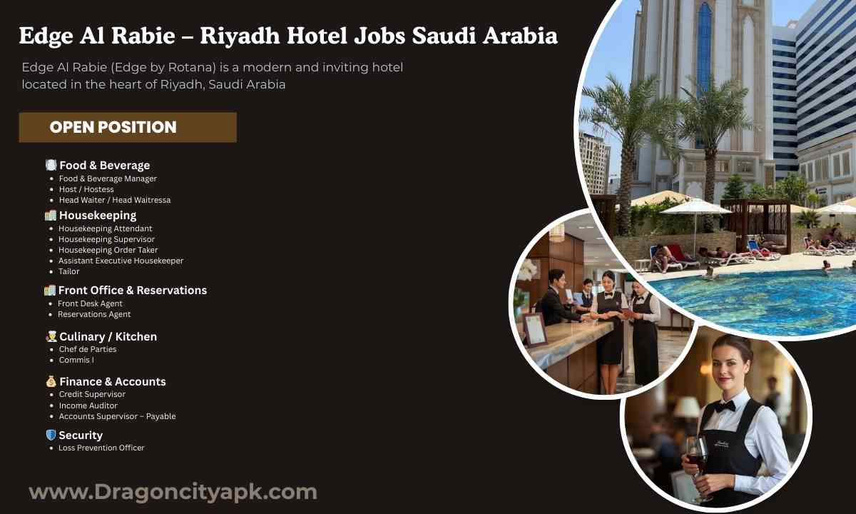 Edge Al Rabie – Riyadh Hotel Jobs Saudi Arabia